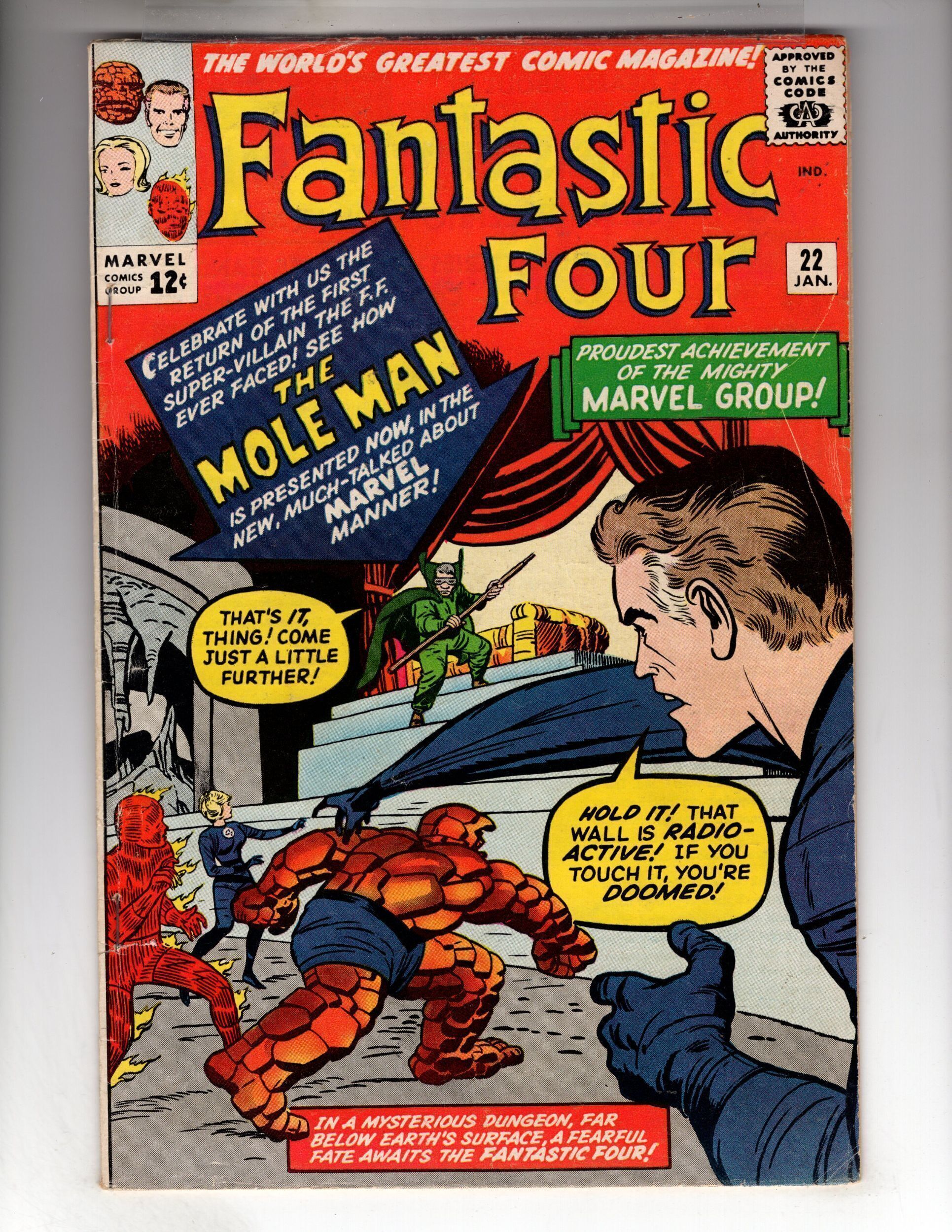 Fantastic Four #22 (1964) 2nd Appearance of The Mole Man! Lee & Kirby ...