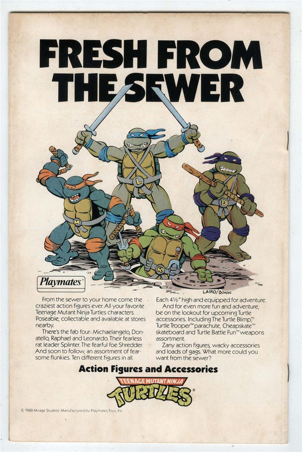 1989 Archie TEENAGE MUTANT NINJA TURTLES Adventures #1 Comic TMNT 1st ...