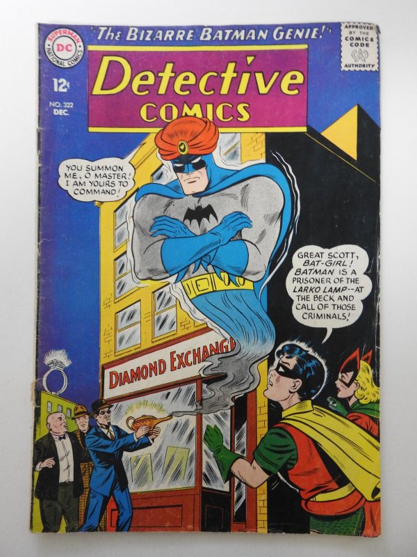 Detective Comics #322 (1963) W/ Batgirl! Bat-Genie! Solid VG- Condition ...
