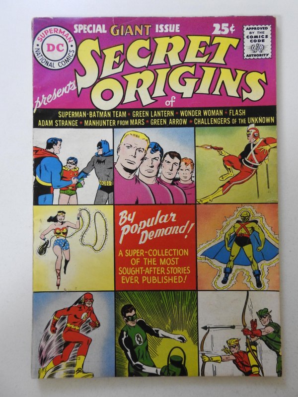Secret Origins #1 (1961) VG Cond! 1/4 in spine split, 1/2 in tears ...