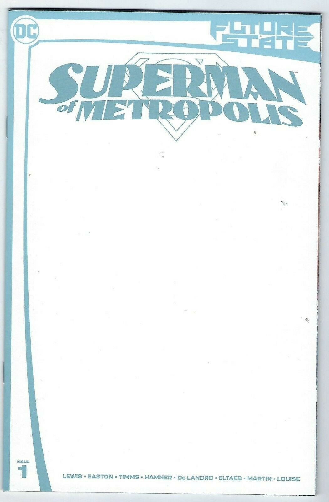 Future State Superman Of Metropolis # 1 Blank Variant Cover NM DC ...