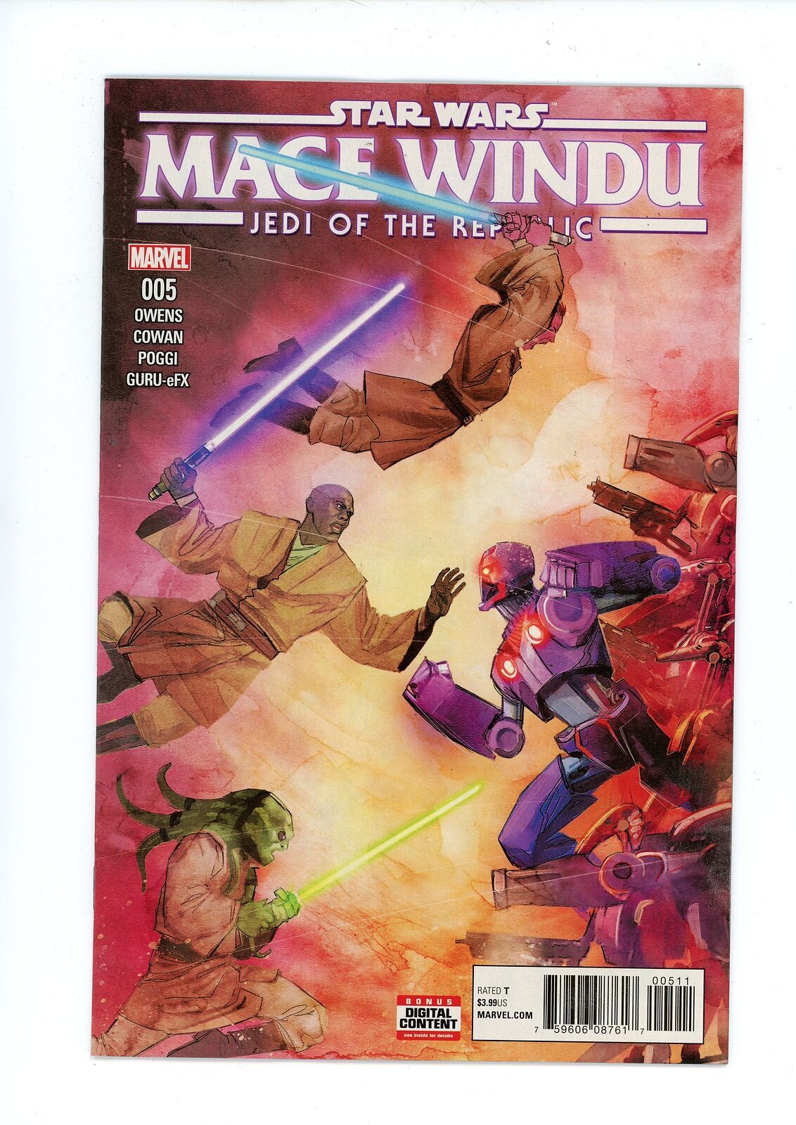 Star Wars: Mace Windu #5 (2017) Marvel Comics 1st Ahsoka Tano & Asajj ...