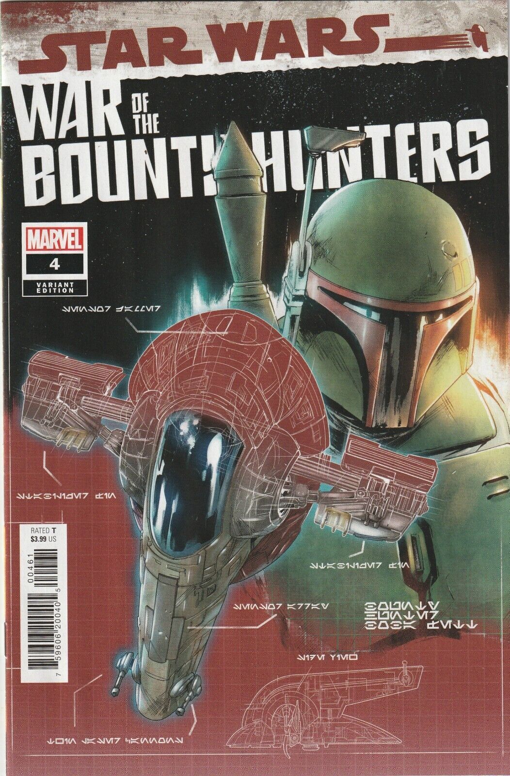 Star Wars War Of The Bounty Hunters # 4 Blueprint Variant Cover NM ...