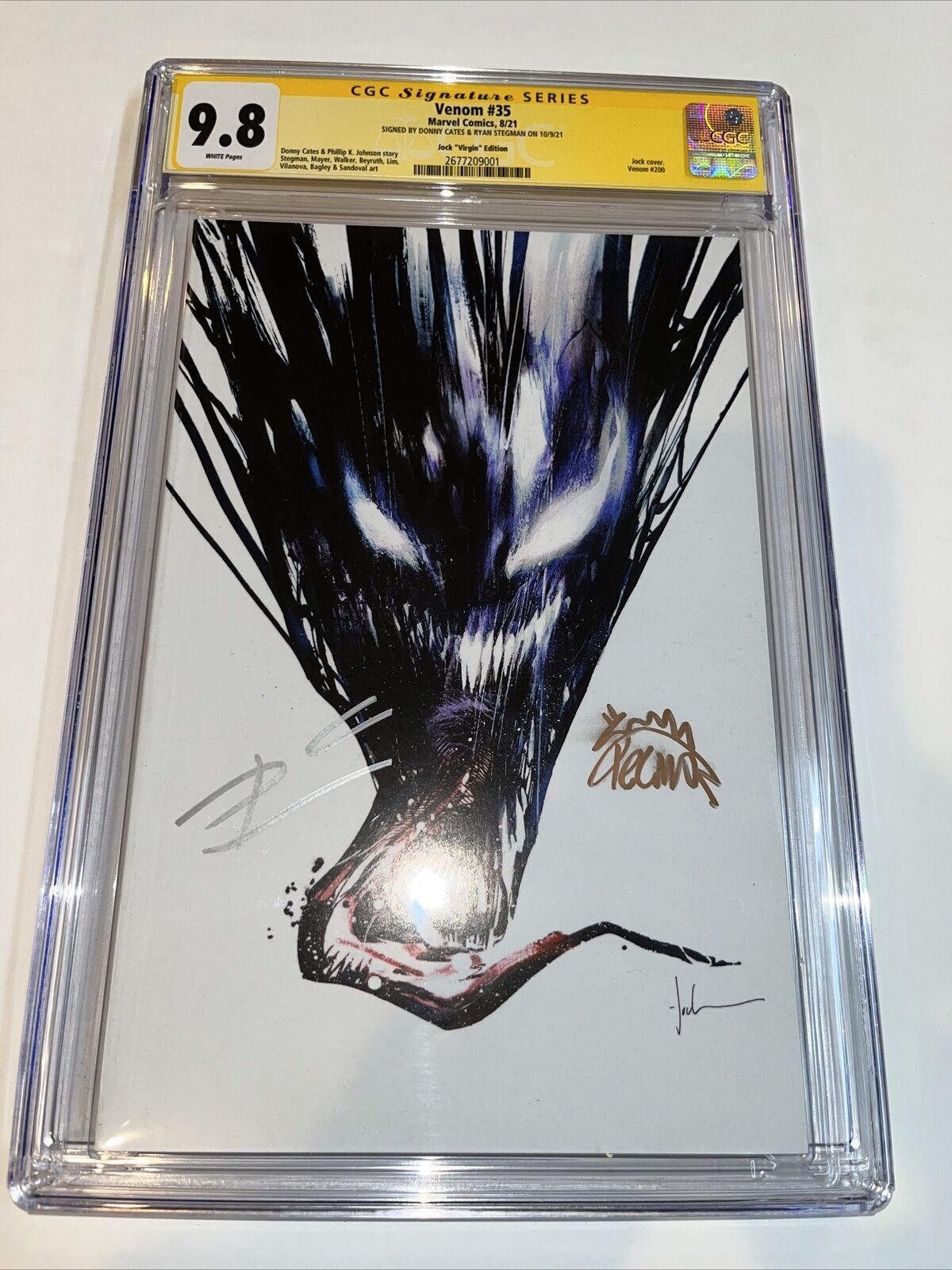 Venom (2021) # 35 (CGC 9.8 WP SS) Signed Donny Cates Stegman • Jock ...