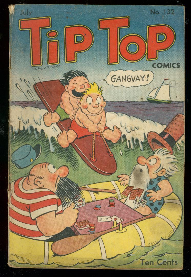 TIP TOP Comics #132 1947-Capt & Kids-Suring Cover-Cards VG | Comic ...
