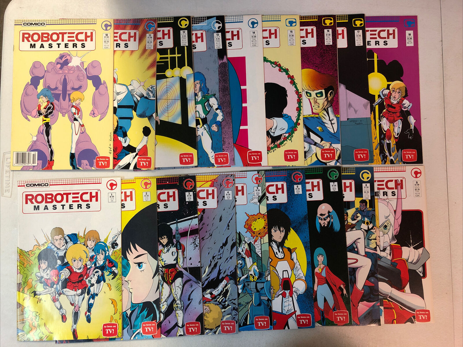 Robotech Masters (1985) #1-18 (VF/NM) Complete Sequential Run Set ...