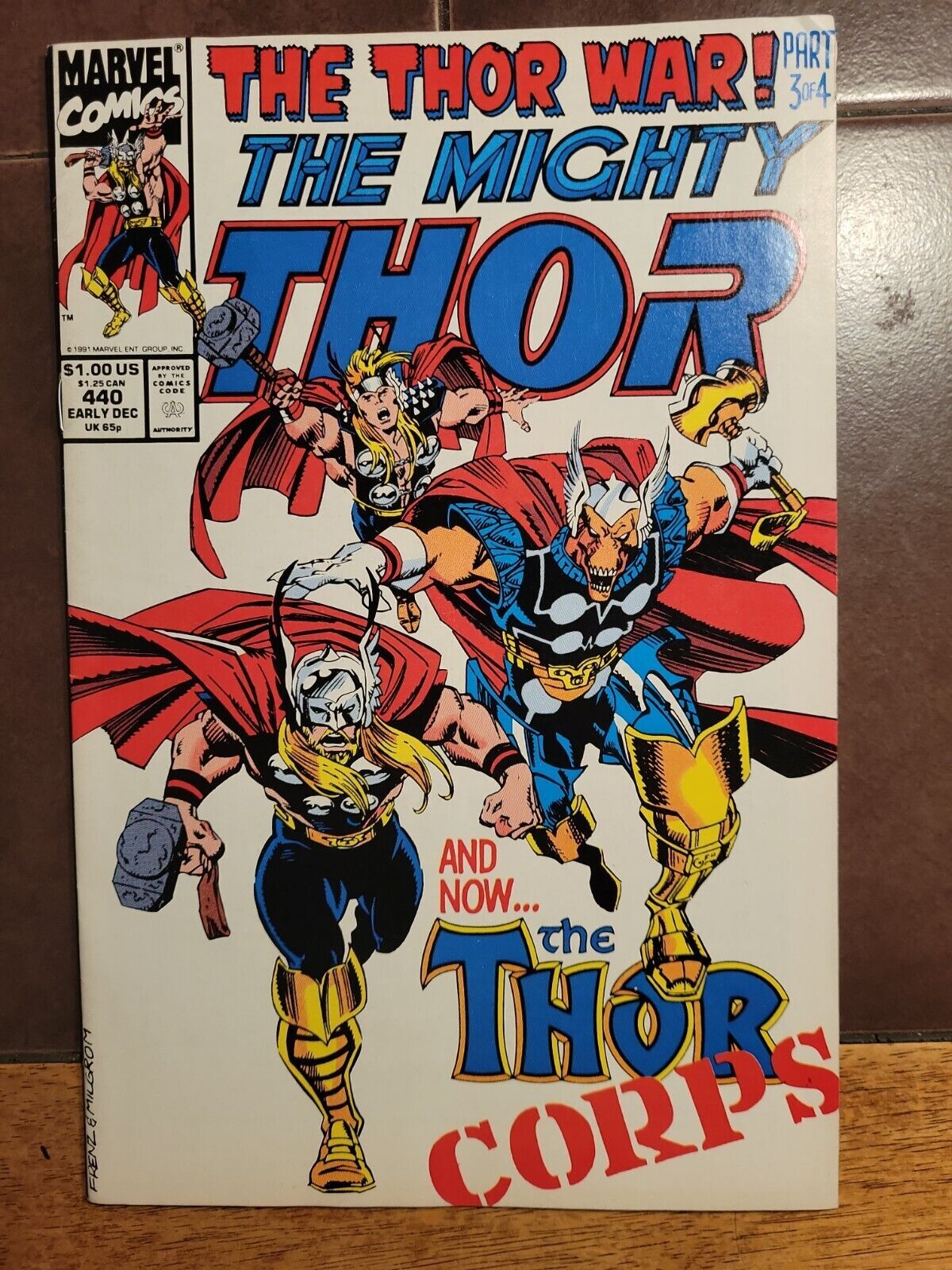 Thor #440 (Marvel 1991) 1st Team Appearance of Thor Corps w/ Beta Ray ...