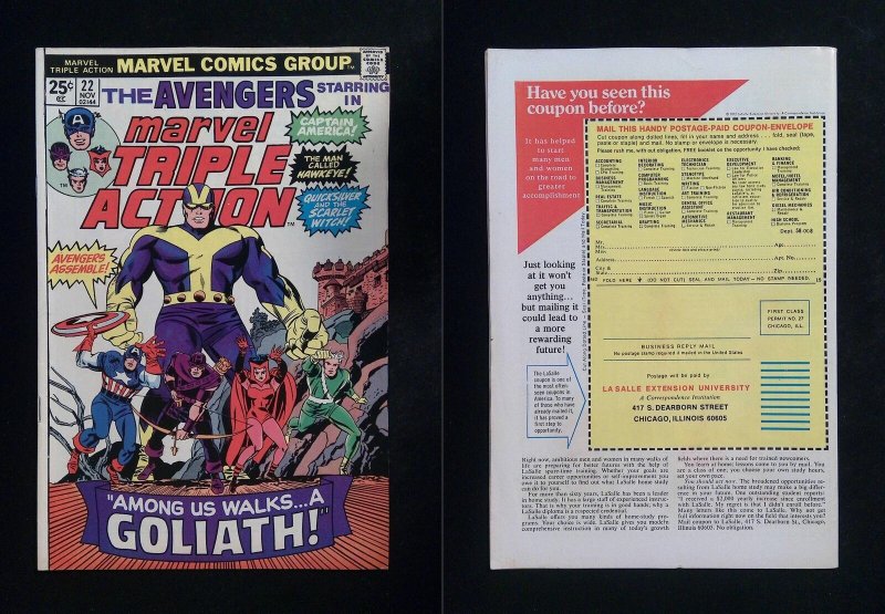 Marvel Triple Action #22 Marvel Comics 1974 VF- | Comic Books - Bronze ...