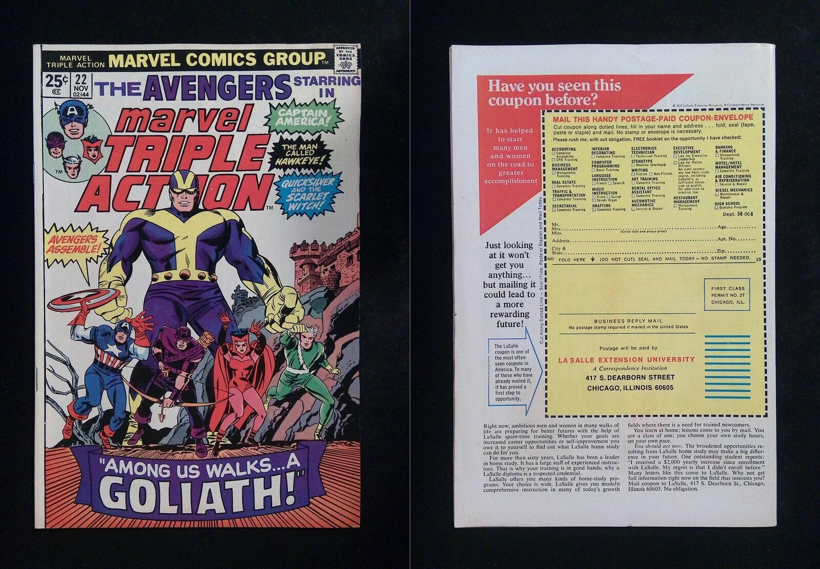 Marvel Triple Action #22 Marvel Comics 1974 VF- | Comic Books - Bronze ...