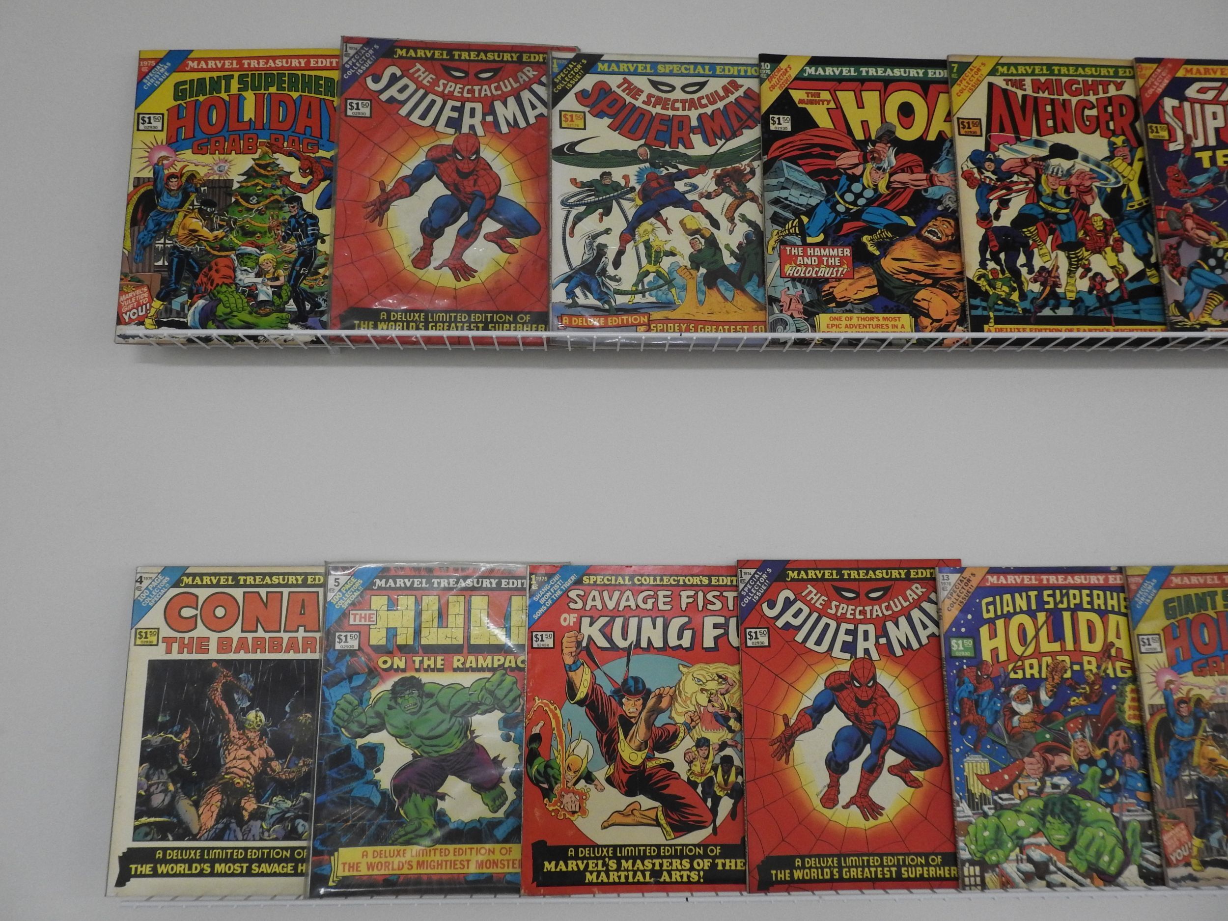Huge Lot 33 Treasury Comic Books W/ Spider-Man, Star Wars, Thor, +More ...