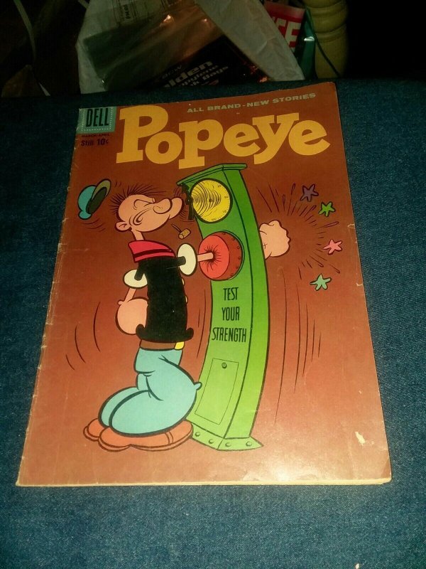 POPEYE's strength testing machine 52 dell comics 1960 Silver age ...