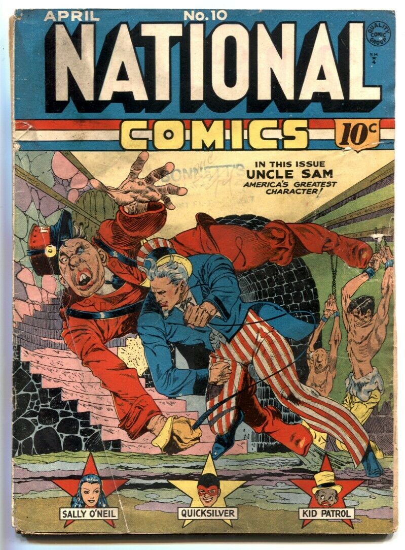 National Comics #10 1941- NAZI WHIPPING COVER- married cover | Comic ...