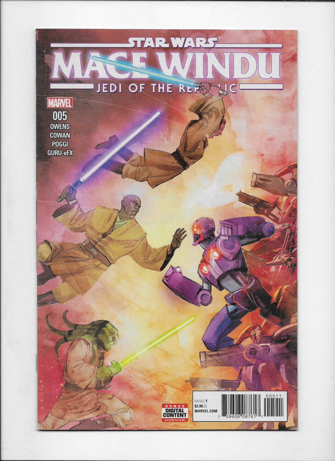 Star Wars Jedi Republic Mace Windu #5 Marvel Comic 2017 1st Ahsoka Tano ...