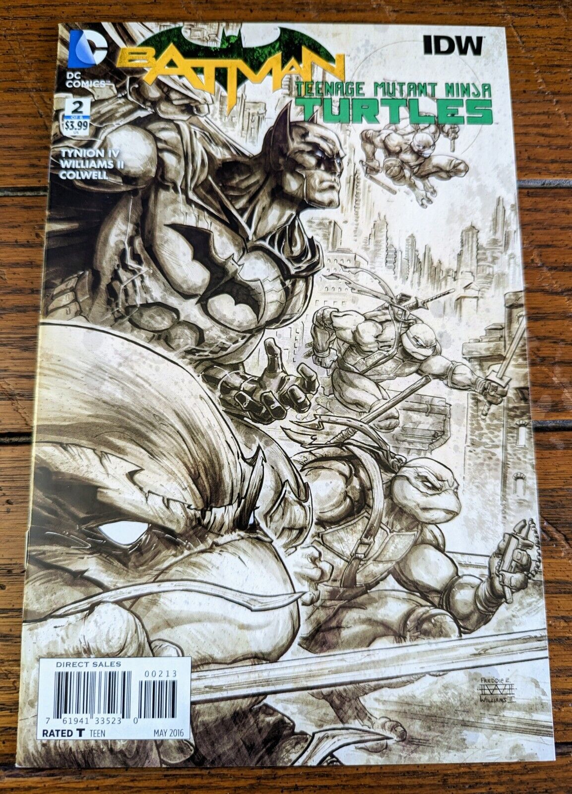 Batman Teenage Mutant Ninja Turtles #2 NM DC IDW Rare 3rd Print Color ...
