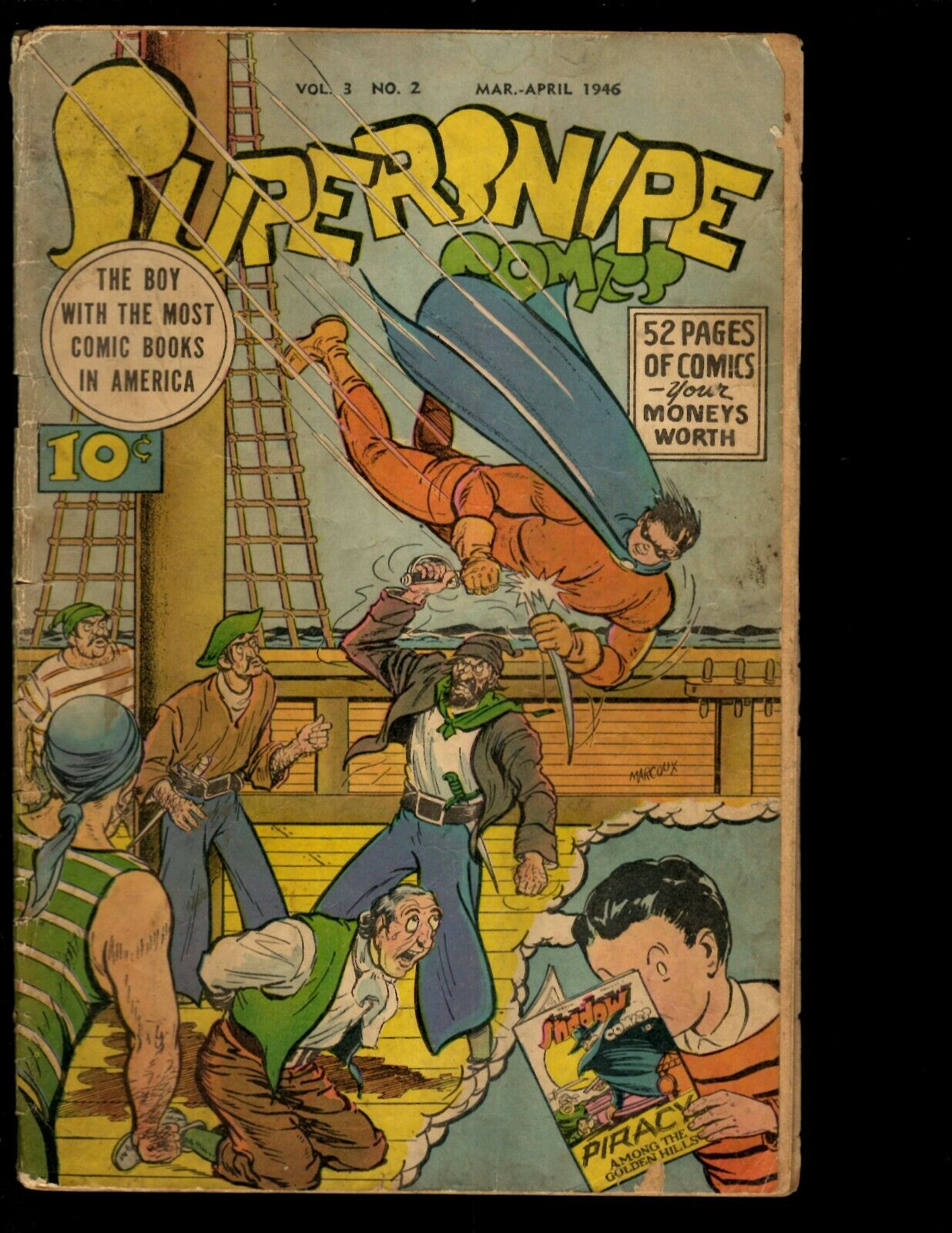 Supersnipe Comics Vol. # 3 # 2 VG Comic Book Golden Age 1946 Huck Finn ...