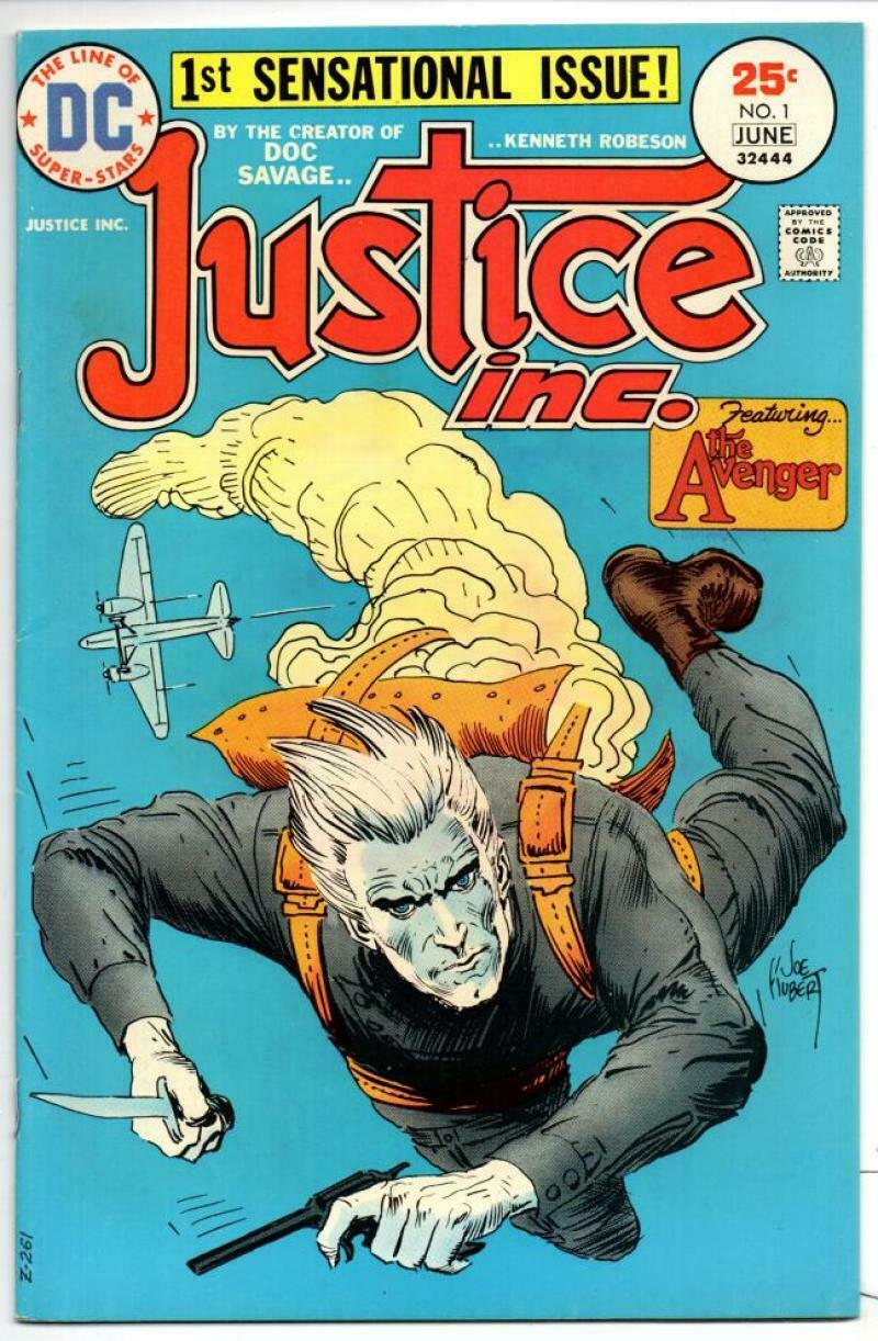 JUSTICE INC #1, VF+, Joe Kubert, The Avenger, 1975, more in store ...