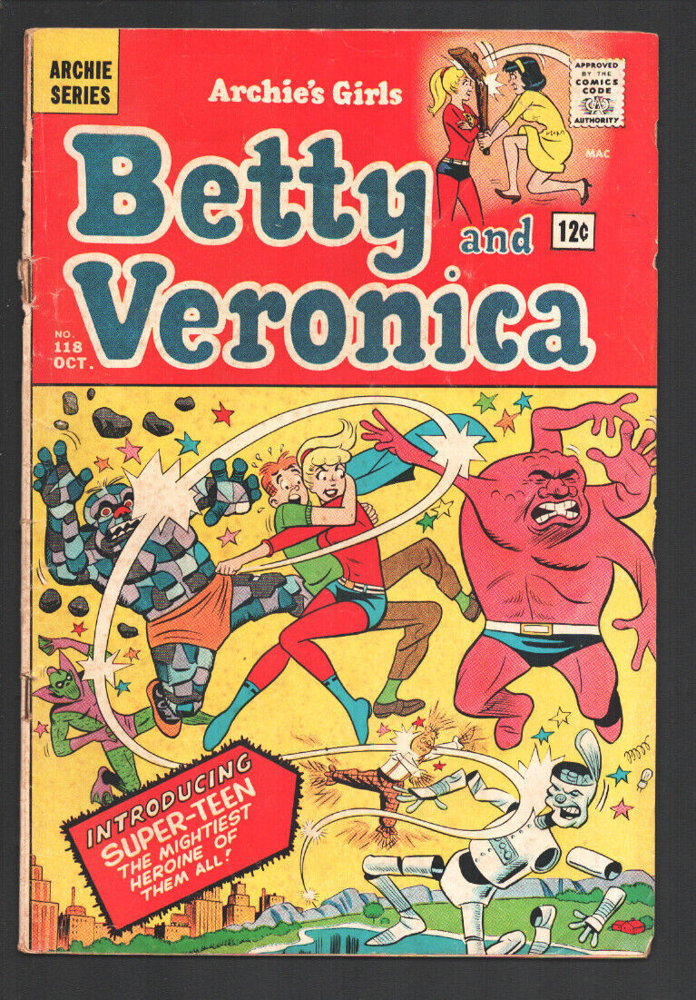 Archie's Girls Betty & Veronica #118-1965-Introducing Super-Teen-Robot ...
