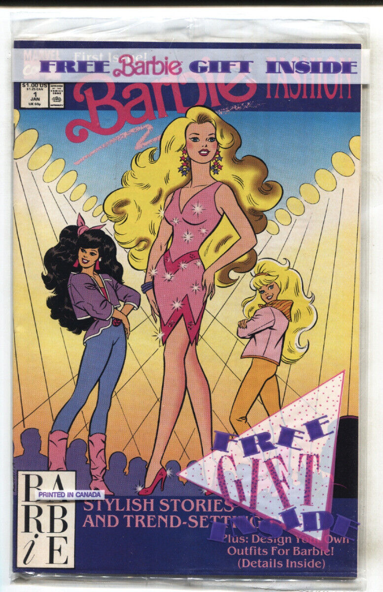 Barbie Fashion #1--1991--SEALED with doorhanger--comic book | Comic ...