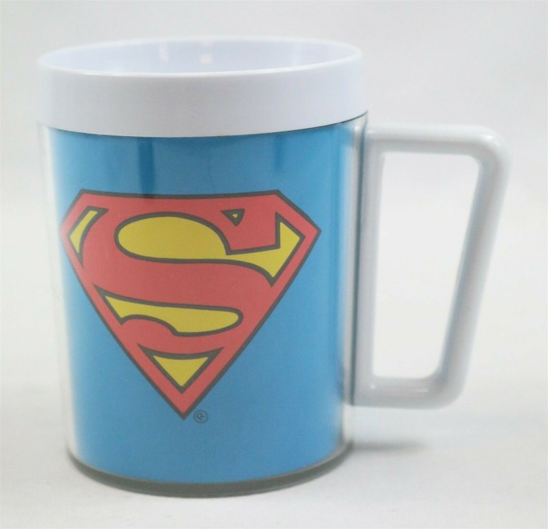 VINTAGE 1980s DC Comics Superman Logo Plastic Mug | Comic Books ...
