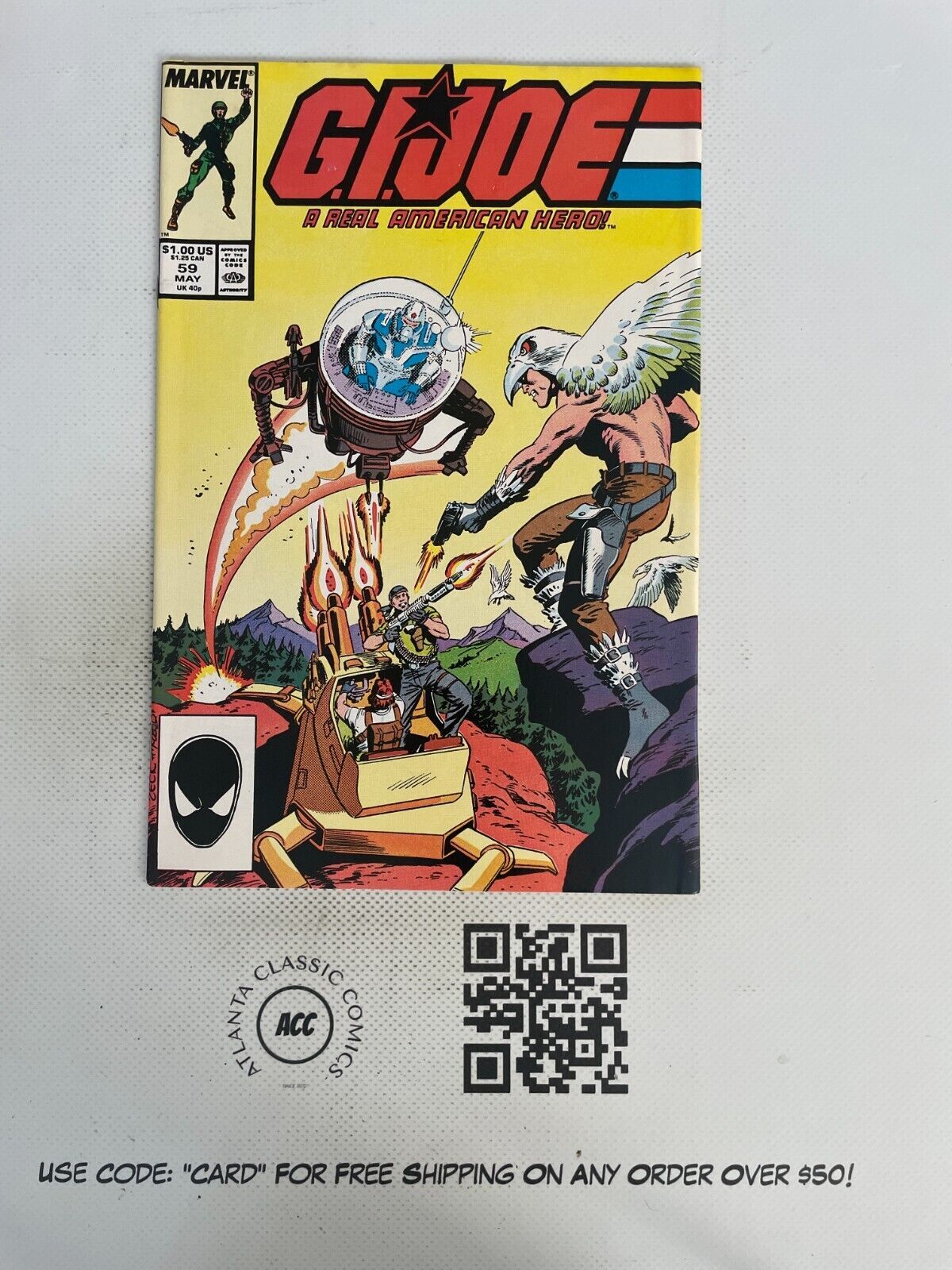 G.I. Joe # 59 NM Marvel Comic Book Baroness Duke Snake Eyes Cobra ...