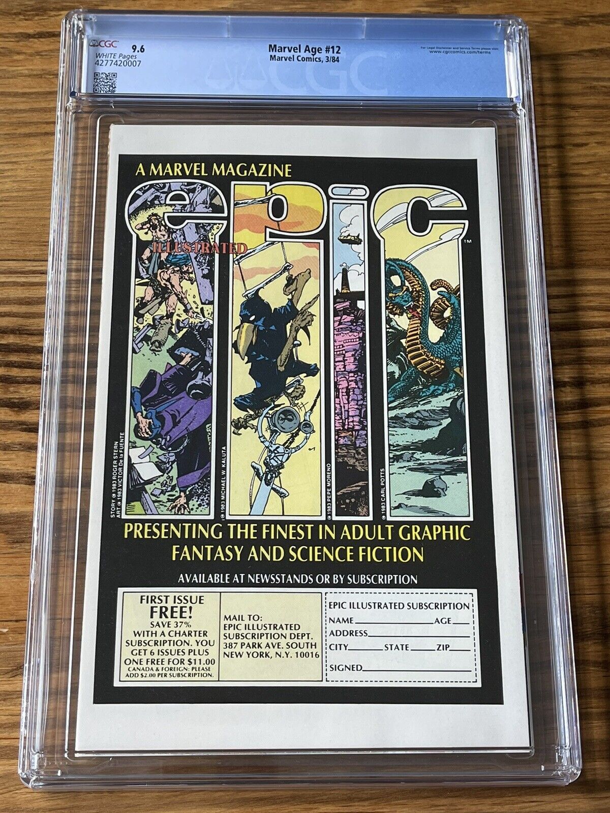 Marvel Age #12 CGC 9.6 Spider-Man Black Costume/Symbiote Concept Art ...