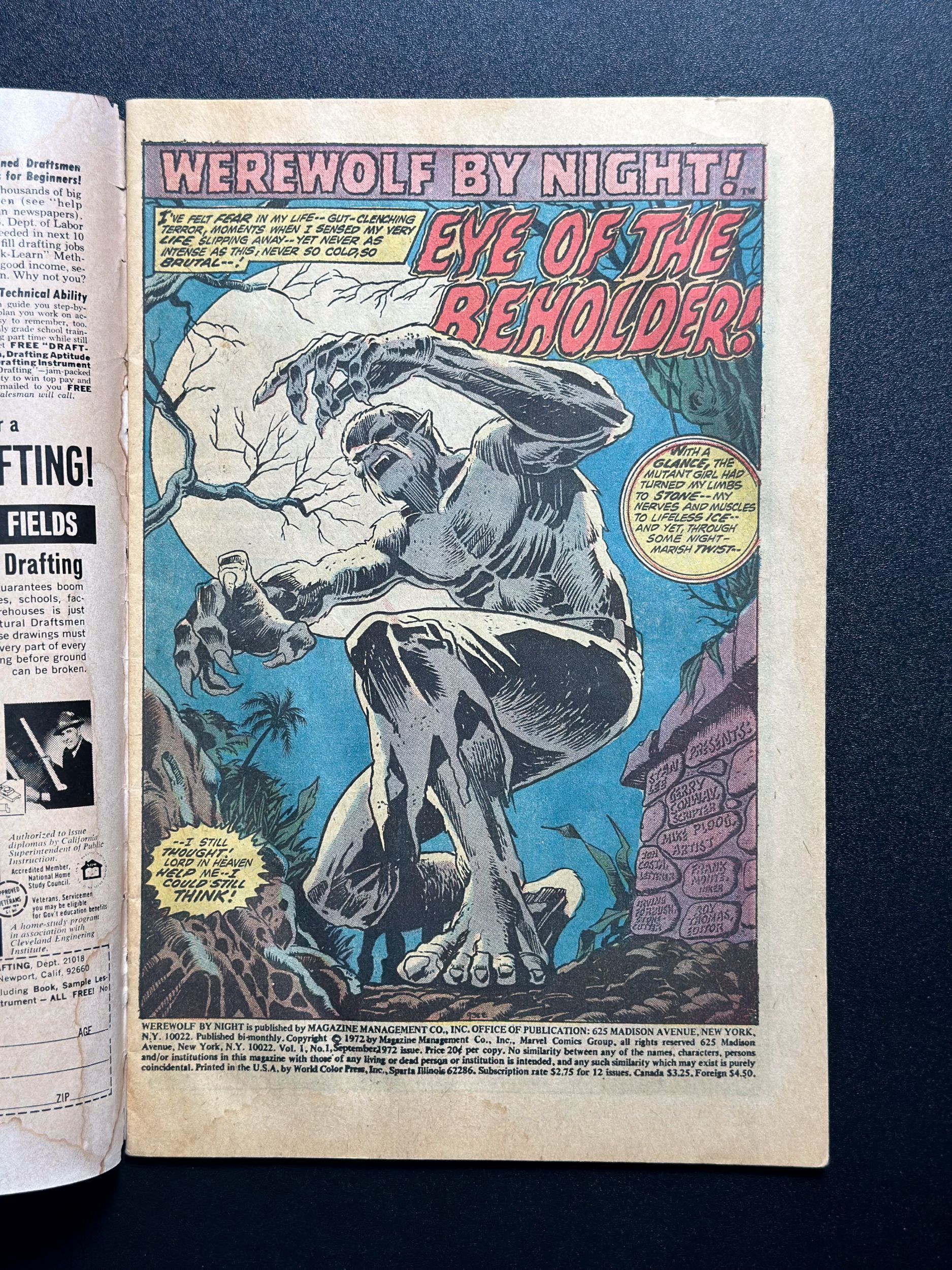 Werewolf by Night #1 (1972) 1st Werewold by Night Solo - GD/VG | Comic ...