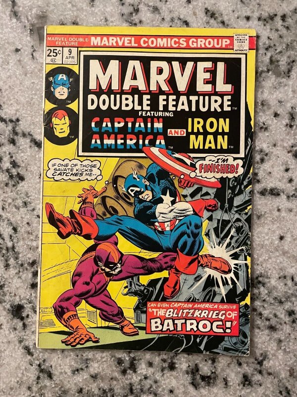 Marvel Double Feature # 9 FN Comic Book Captain America Iron Man ...