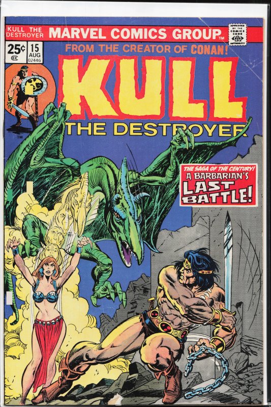 Kull the Destroyer #15 (1974) Kull | Comic Books - Bronze Age, Marvel ...