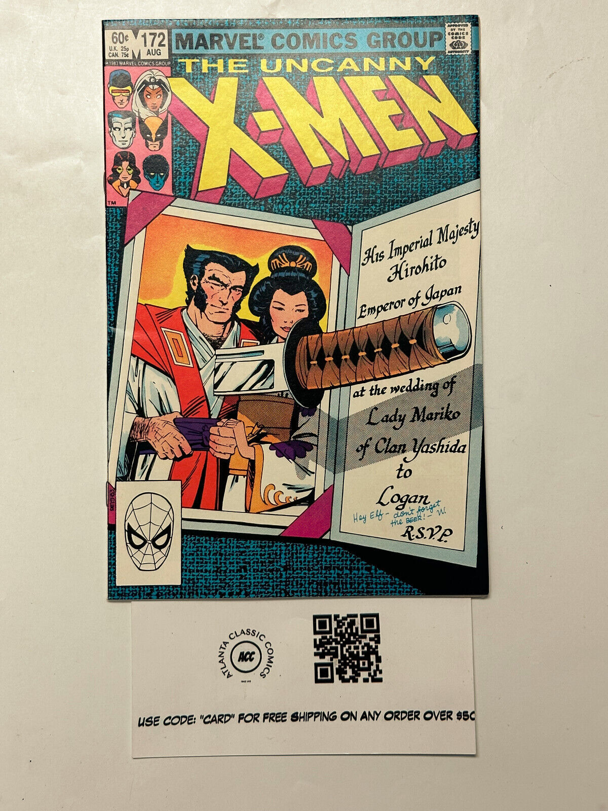 Uncanny X-Men #172 NM Marvel Comic Book Wolverine Rogue Storm Cyclops ...