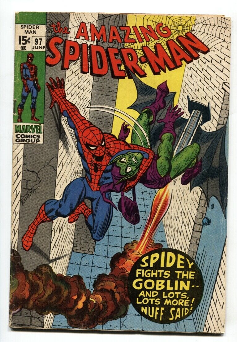 AMAZING SPIDER-MAN #97 Drug abuse issue-1971-GREEN GOBLIN-MARVEL VG/FN ...