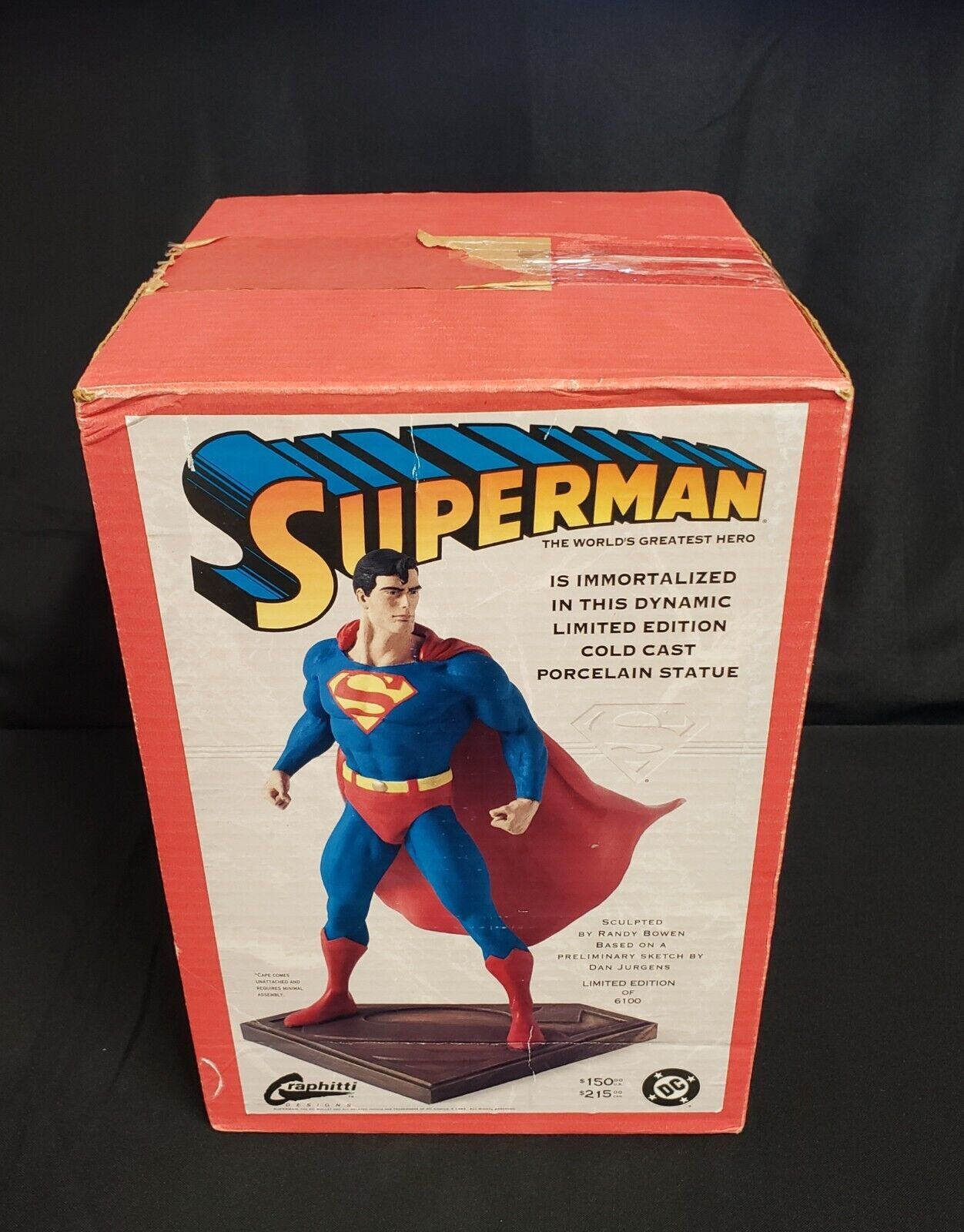 Superman Limited Edition Statue 1993 Graphitti Designs Bowen 2392/6100 ...