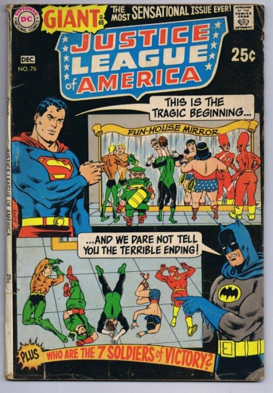 Justice League of America #76 ORIGINAL Vintage 1969 DC Comics | Comic ...