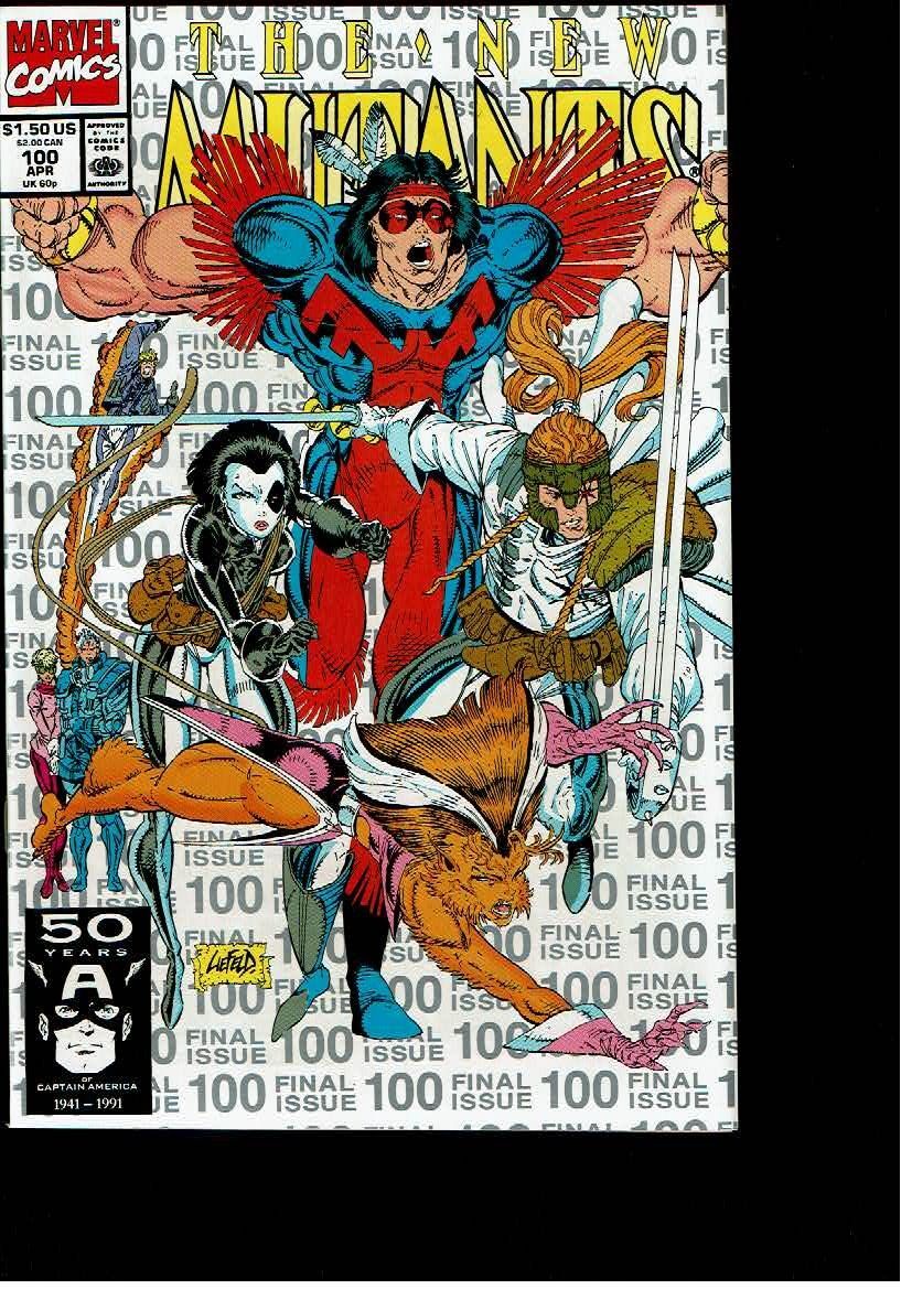 The New Mutants #100 Second Print Cover (1991) | Comic Books - Copper ...