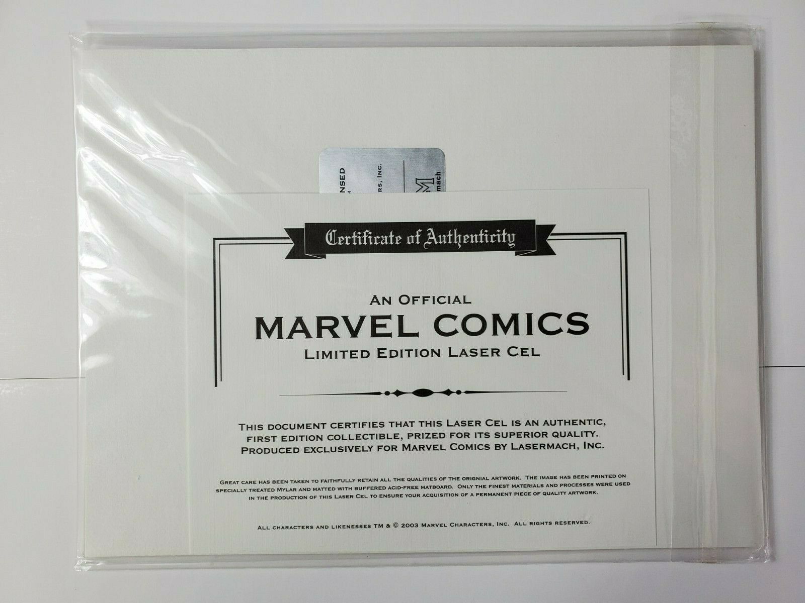 Spider-Man limited edition laser cel NEW Marvel Comics 2003 | Comic ...