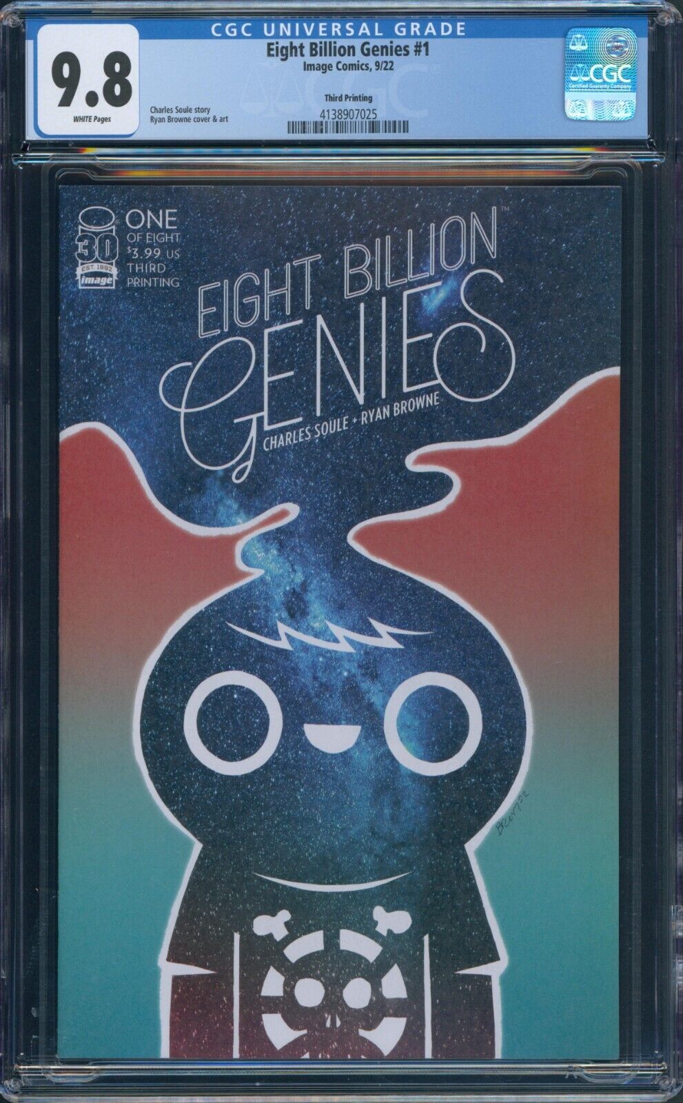 Eight Billion Genies #1 CGC 9.8 3rd Print Ryan Browne Cover Image 2022 ...