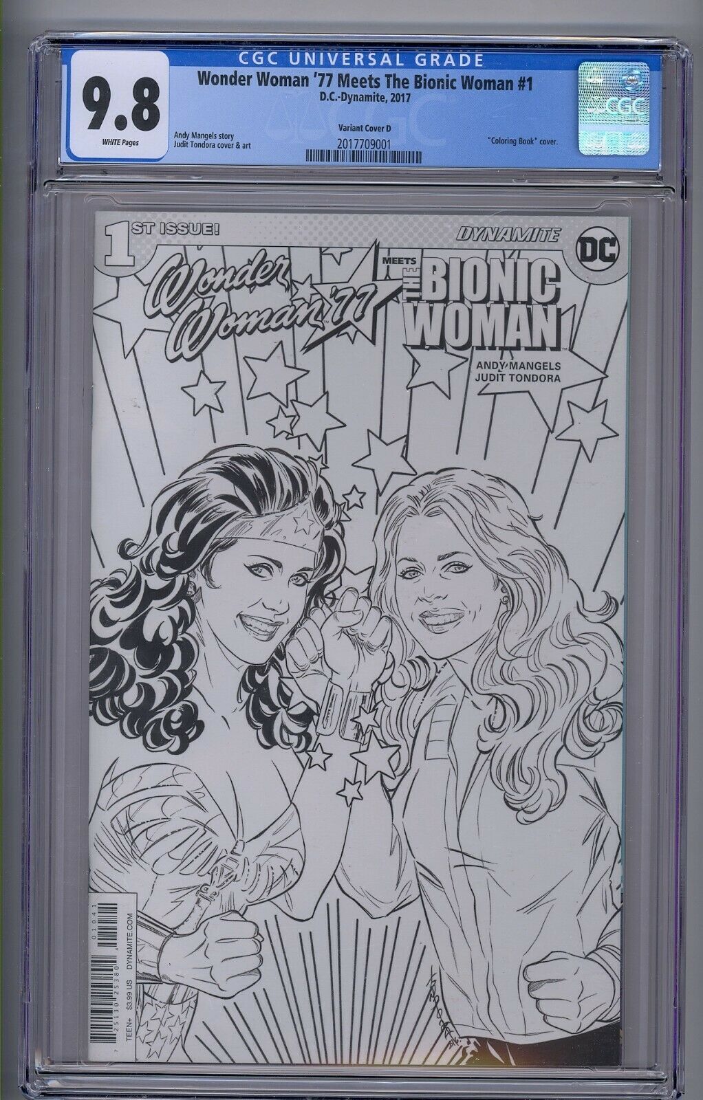 Wonder Woman '77 Meets the Bionic Woman #1 CGC 9.8 Coloring Book Cover ...