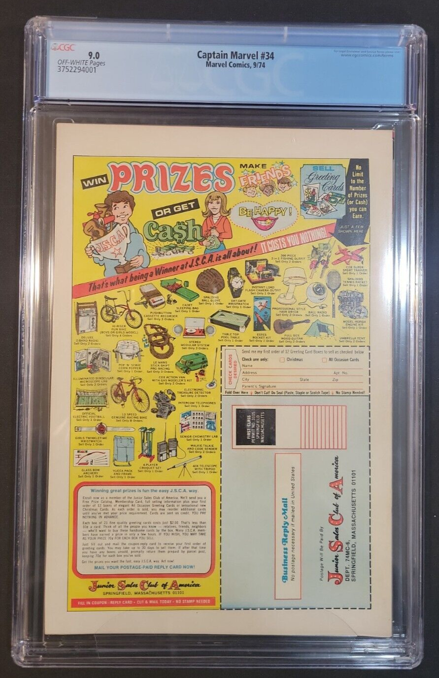 Captain Marvel #34 CGC 9.0 1974 1st Nitro appearance KEY | Comic Books ...