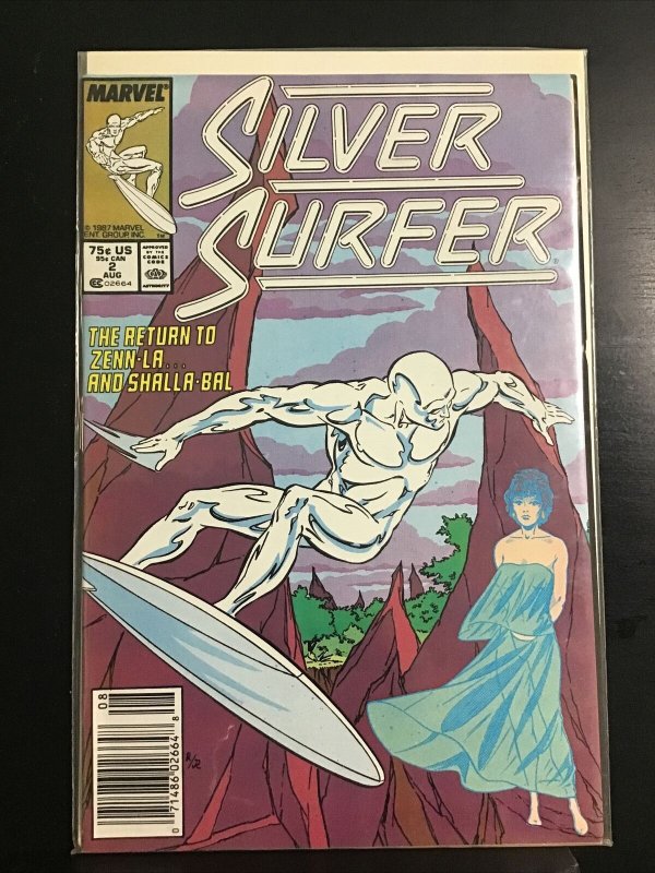 Silver Surfer #2 Newsstand Marvel Comics 1987 Galactus & Nova ...