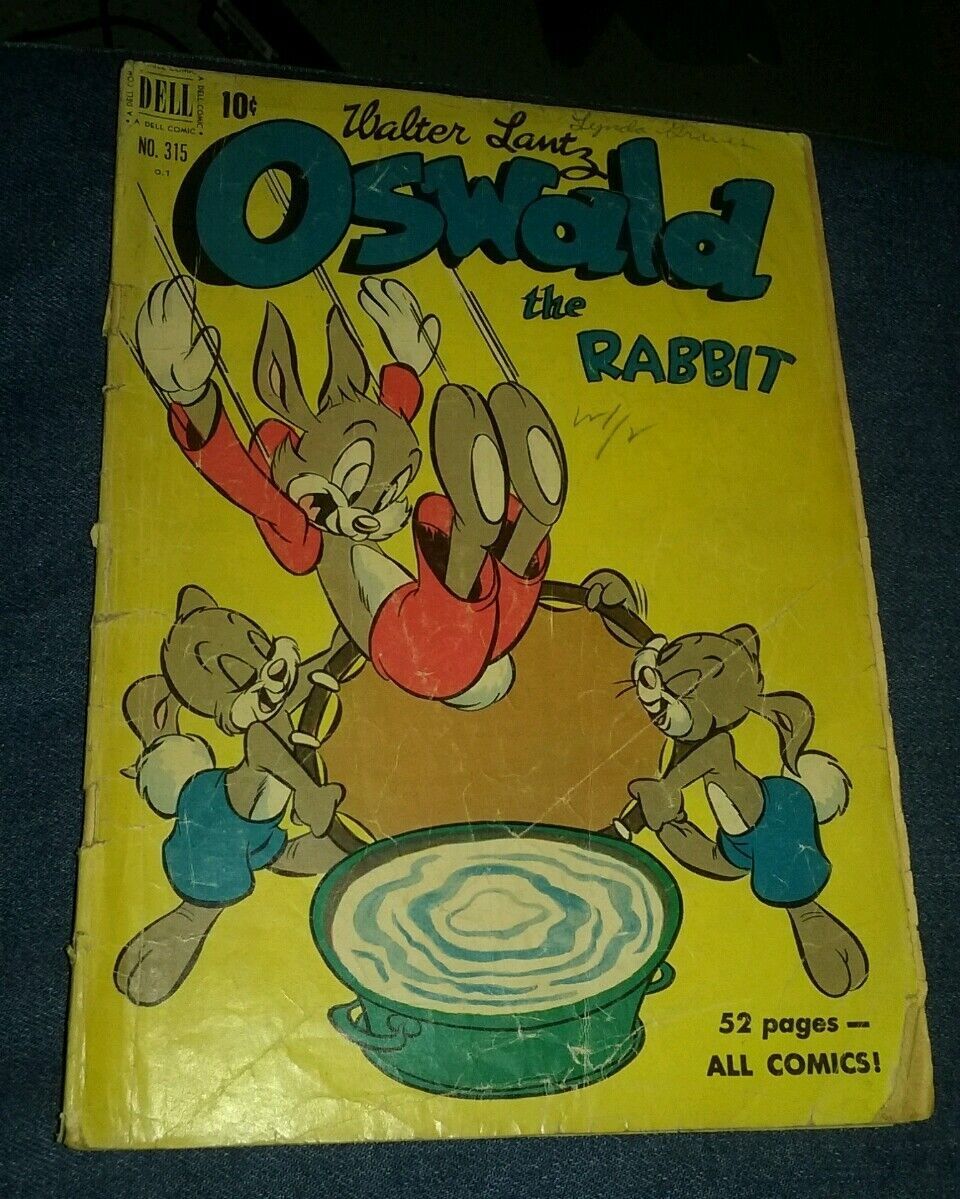 Four Color #315 1951 Dell walter lantz oswald the rabbit gd golden age ...