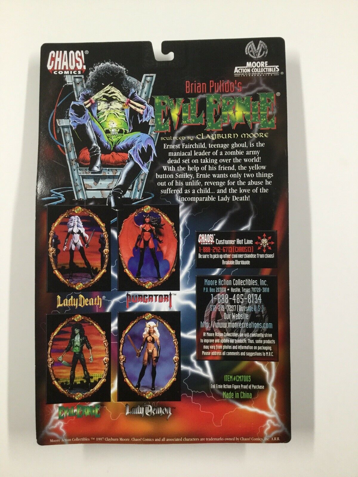Evil Ernie With Damaged Bubble Action Figure Chaos Comics Moore ...
