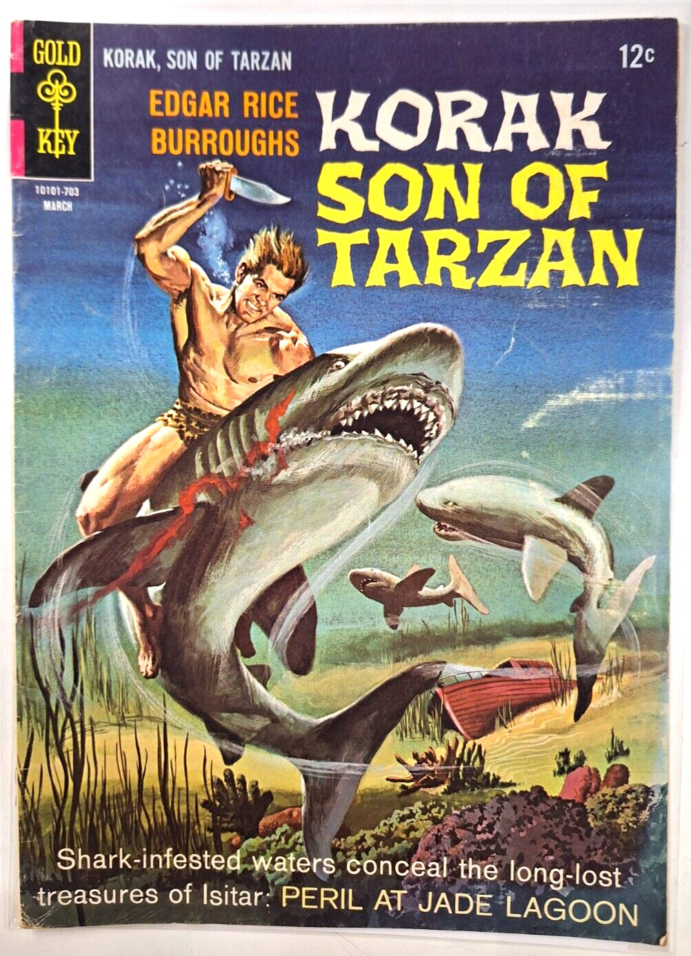 KORAK SON OF TARZAN 16 (March 1967) FINE Gaylord Du Bois, Warren Tufts ...