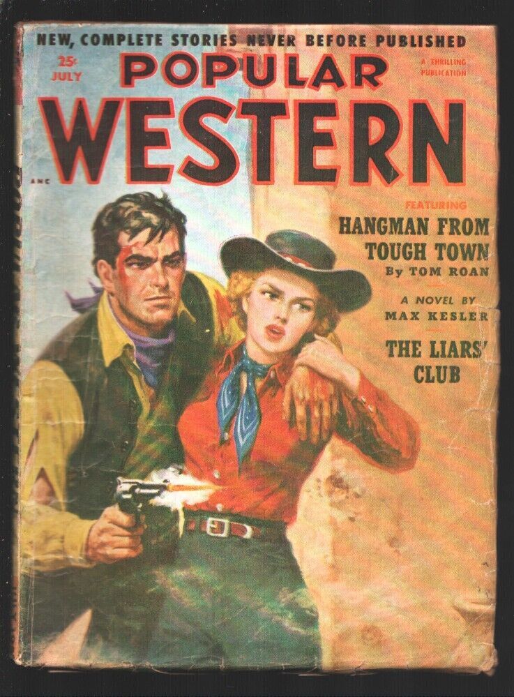 Popular Western 7/1952-Thrilling-Sam Cherry pulp cover art-" Jesse ...