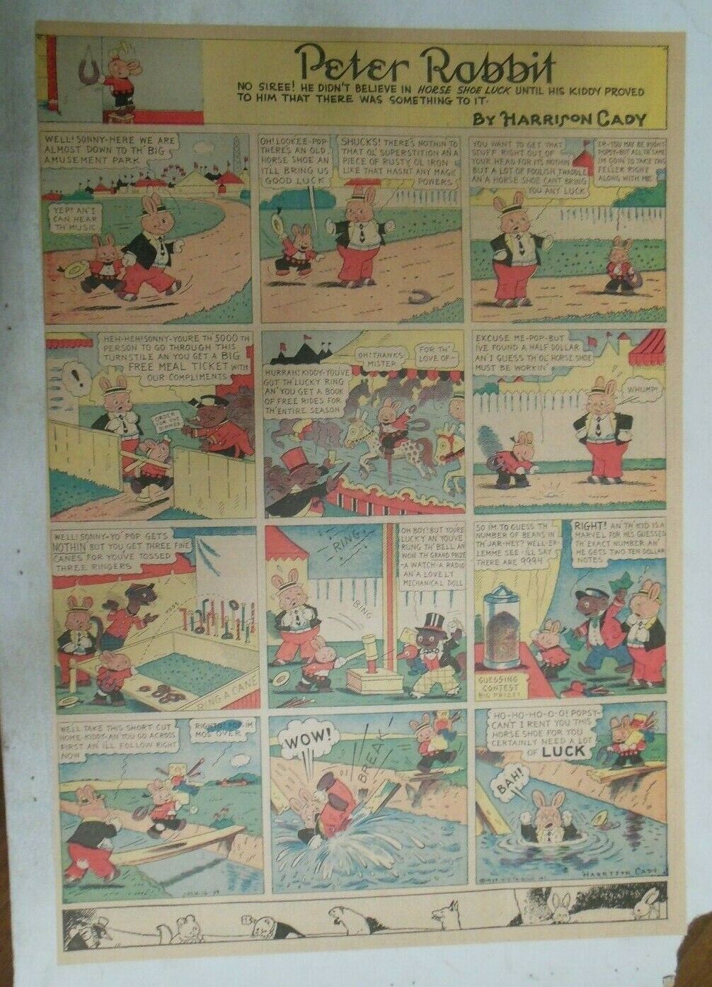 Peter Rabbit Sunday Page by Harrison Cady from 7/16/1939 Full Page Size ...
