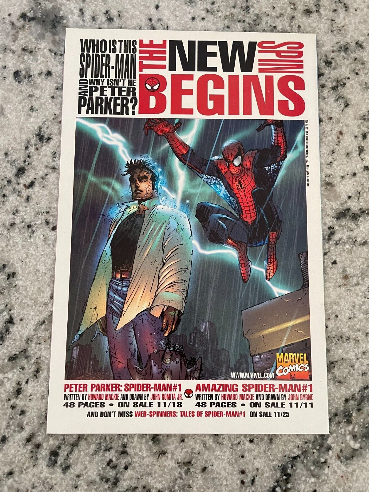 Spider-Man # 1/2 NM Wizard Marvel Comic Book W/COA 2099 Black Suit ...