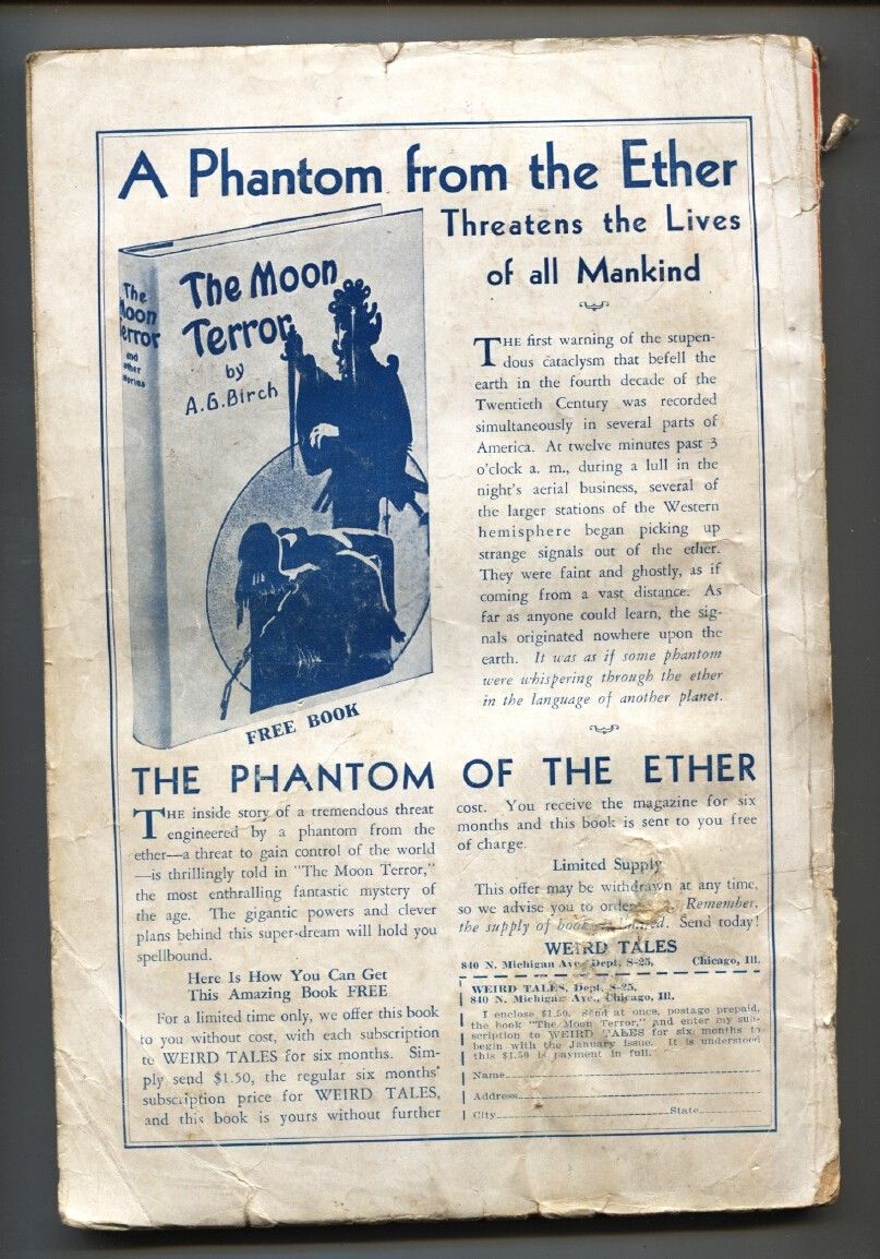 Weird Tales 12/1932-First CONAN story by Robert E Howard-Pulp Magazine ...