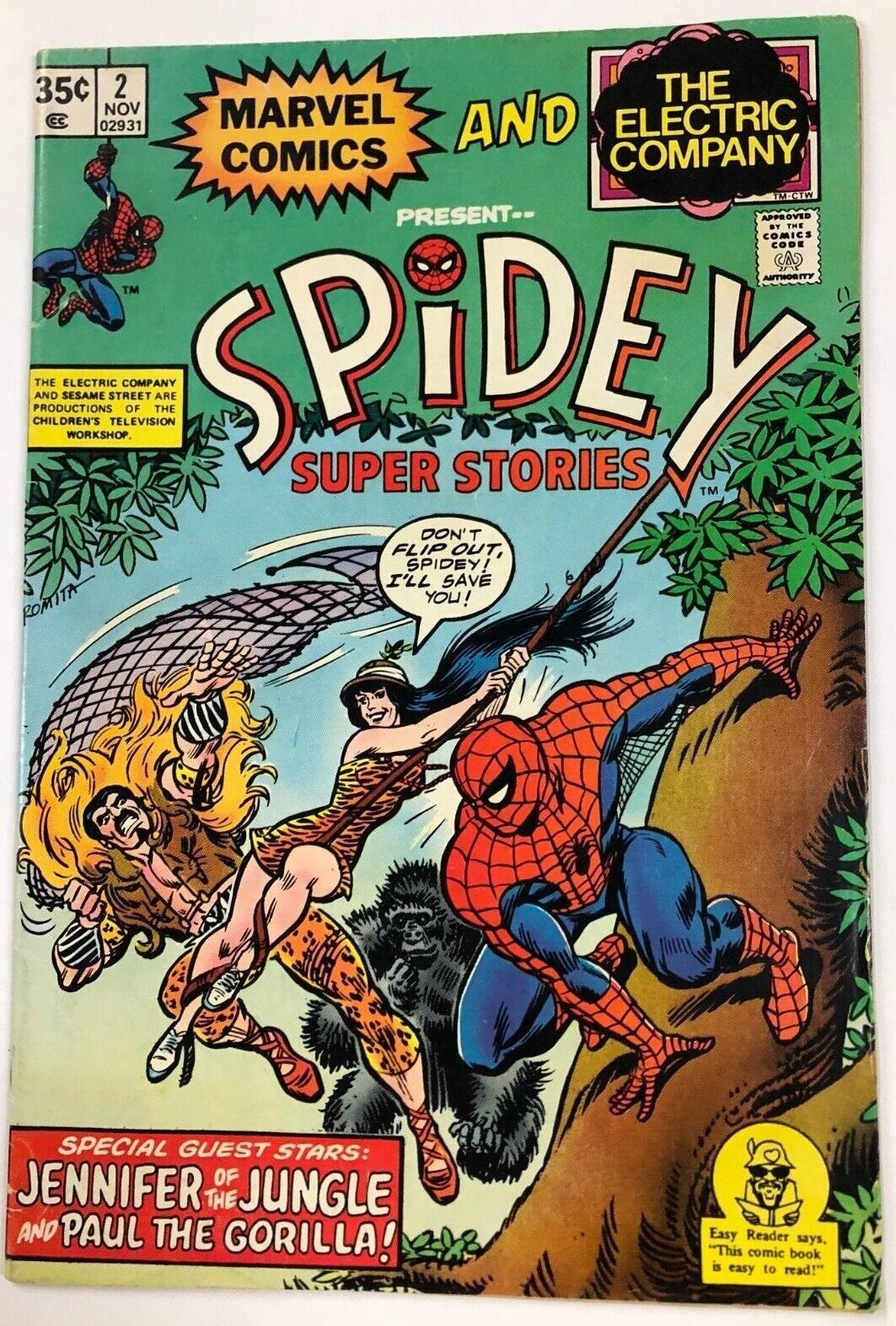 SPIDEY 2 (Nov 1974) FINE Kraven, Jennifer of the Jungle, Paul the ...