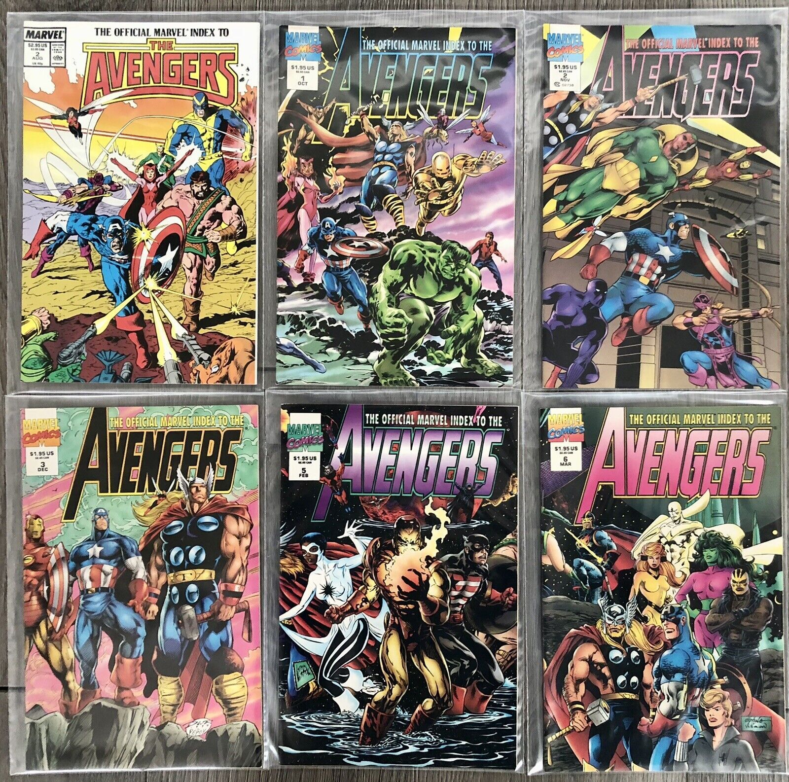 Official Marvel Index Avengers/Fantastic Four/Spider-Man/X-Men 21 Issue ...