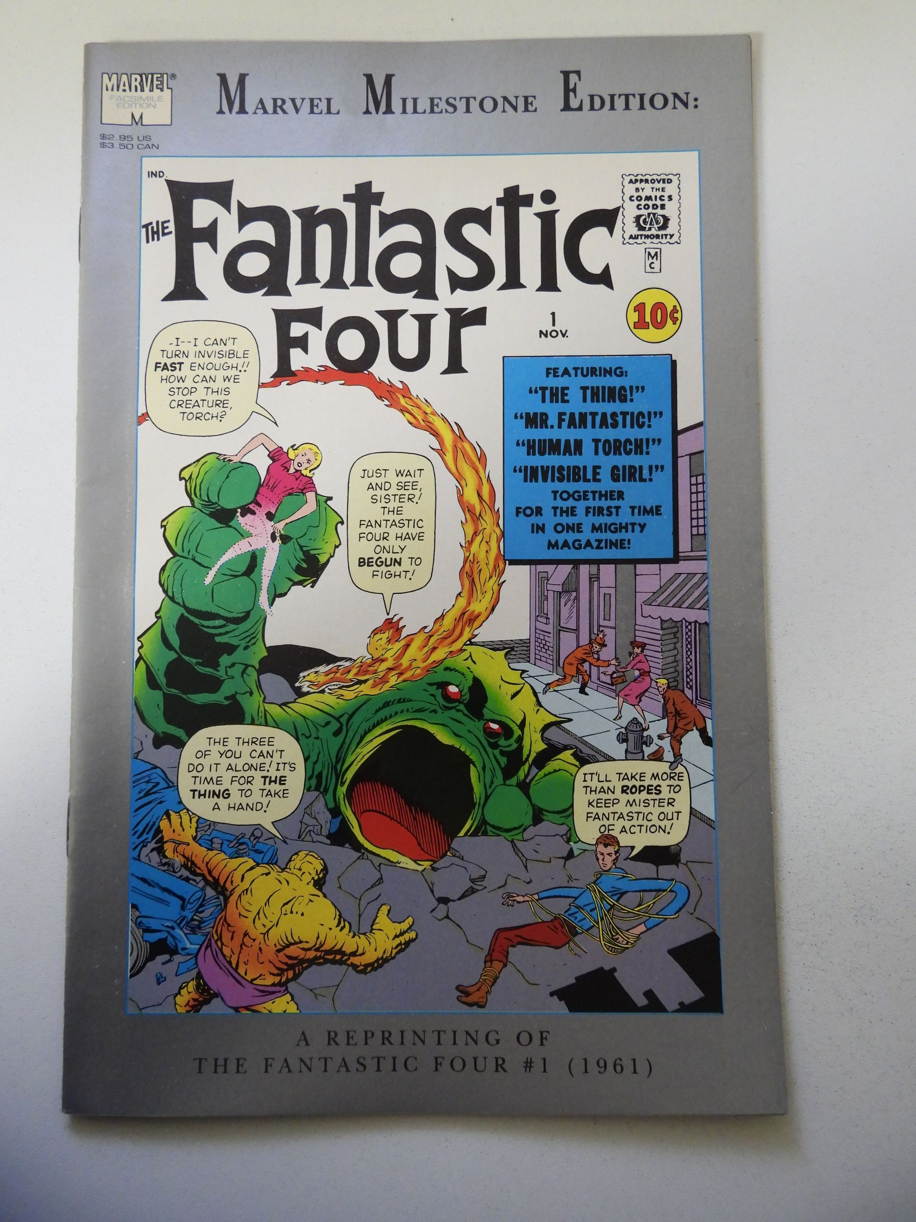 Marvel Milestone Edition: Fantastic Four #1 (1991) FN+ Condition ...
