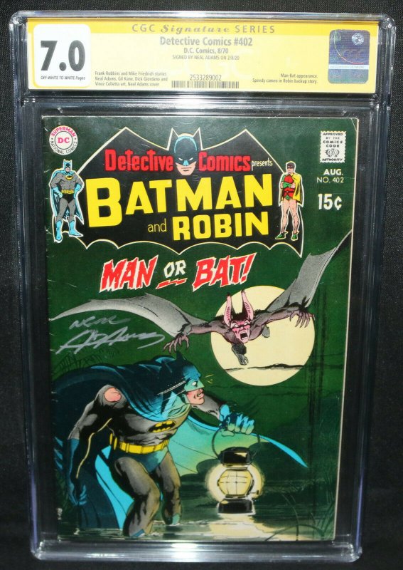 Detective Comics #402 - Signed by Neal Adams - CGC Signature Series 7.0 ...