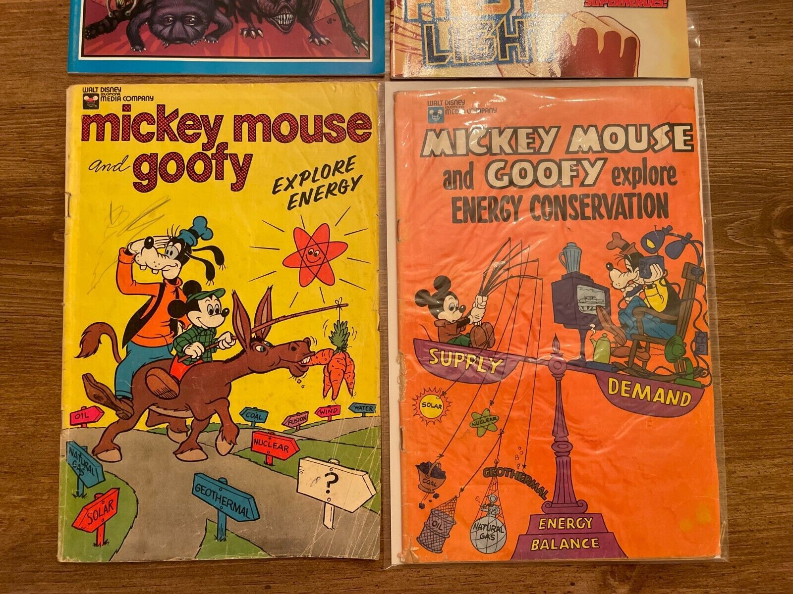 4 Comics Mickey Mouse & Goofy Explore Energy (2) + 99 Special + Buce ...